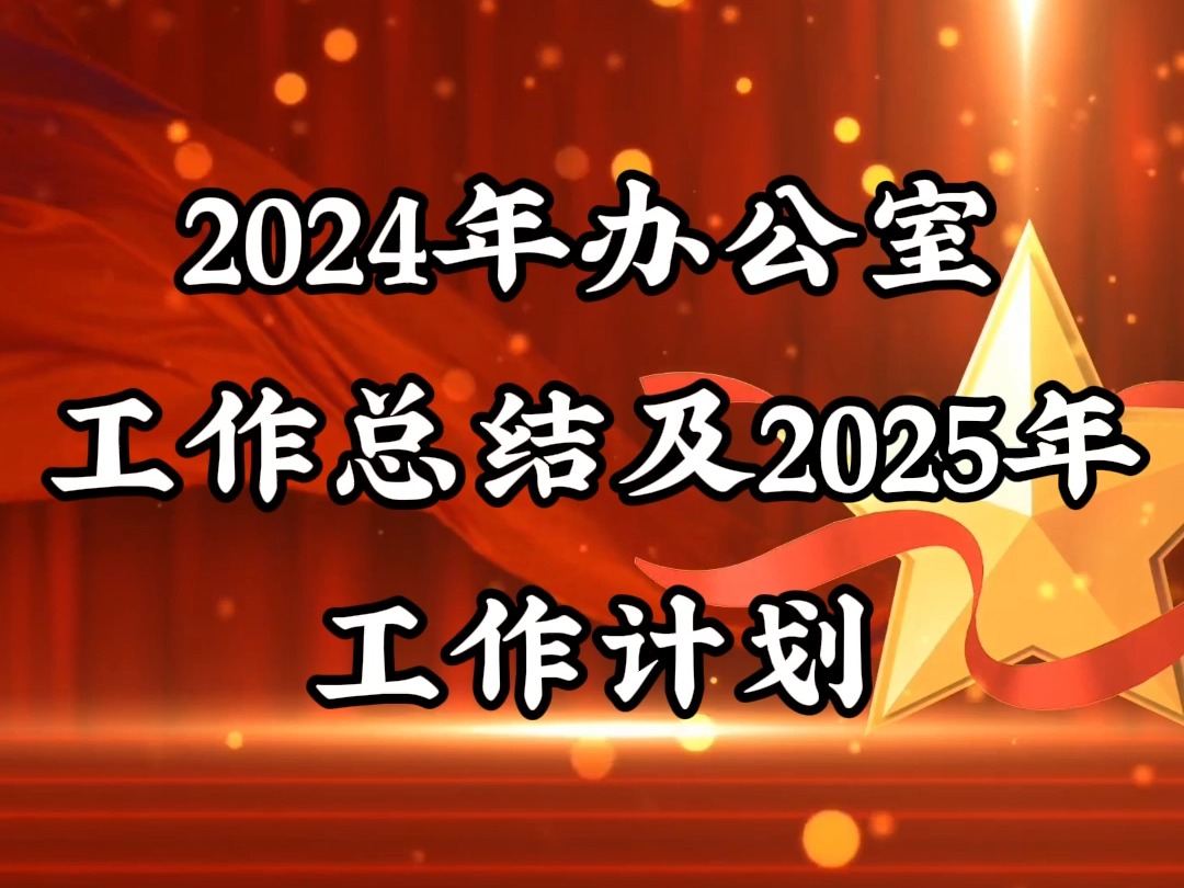 2024年办公室工作总结及2025年工作计划