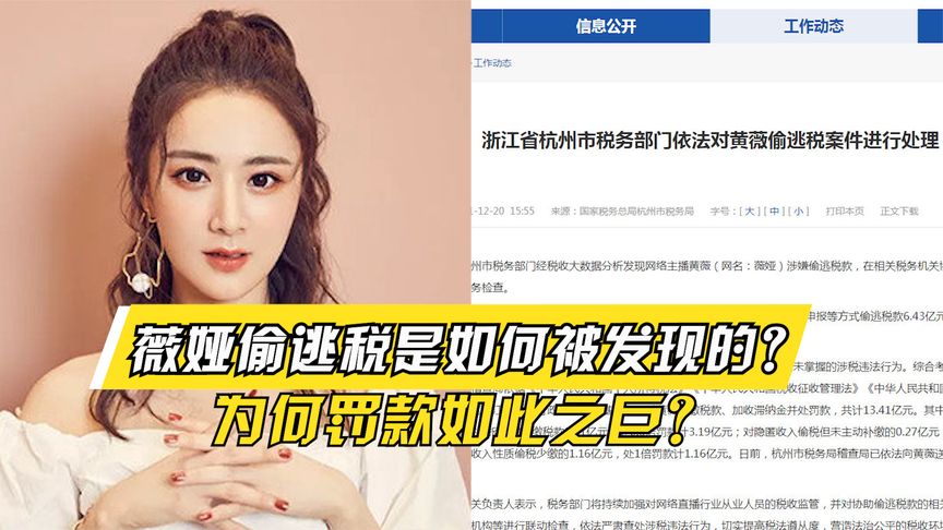薇娅偷逃税被罚13.41亿元!如何被发现的?更多细节透露