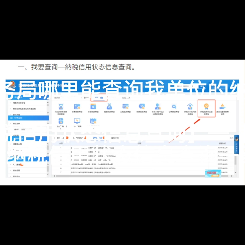 纳税人电子税务局信用查询