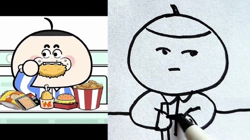 要听医生的话,创意简笔画,儿童画