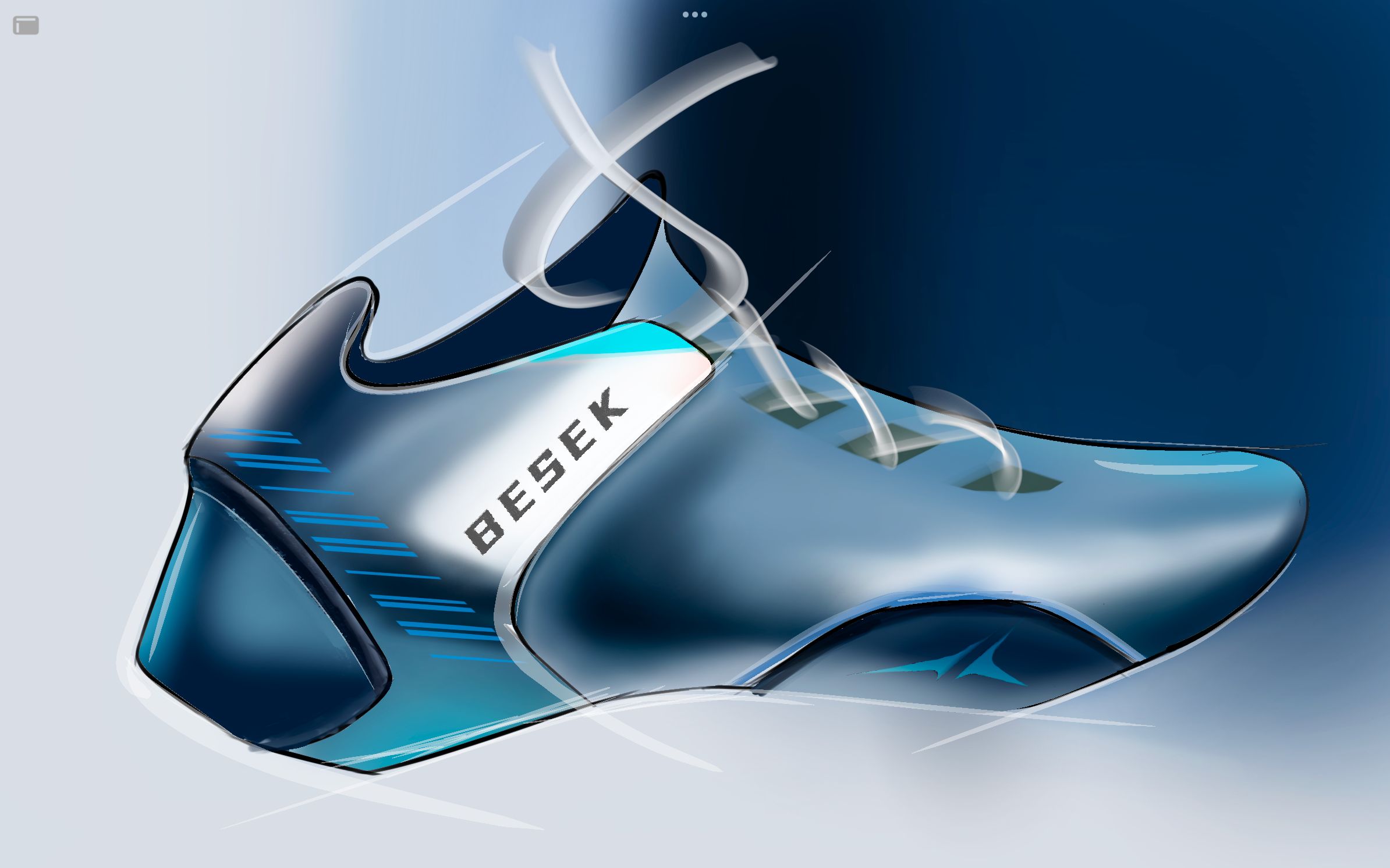 besek /产品设计/工业设计手绘之概念鞋设计完整稿绘画过程/Procreate...