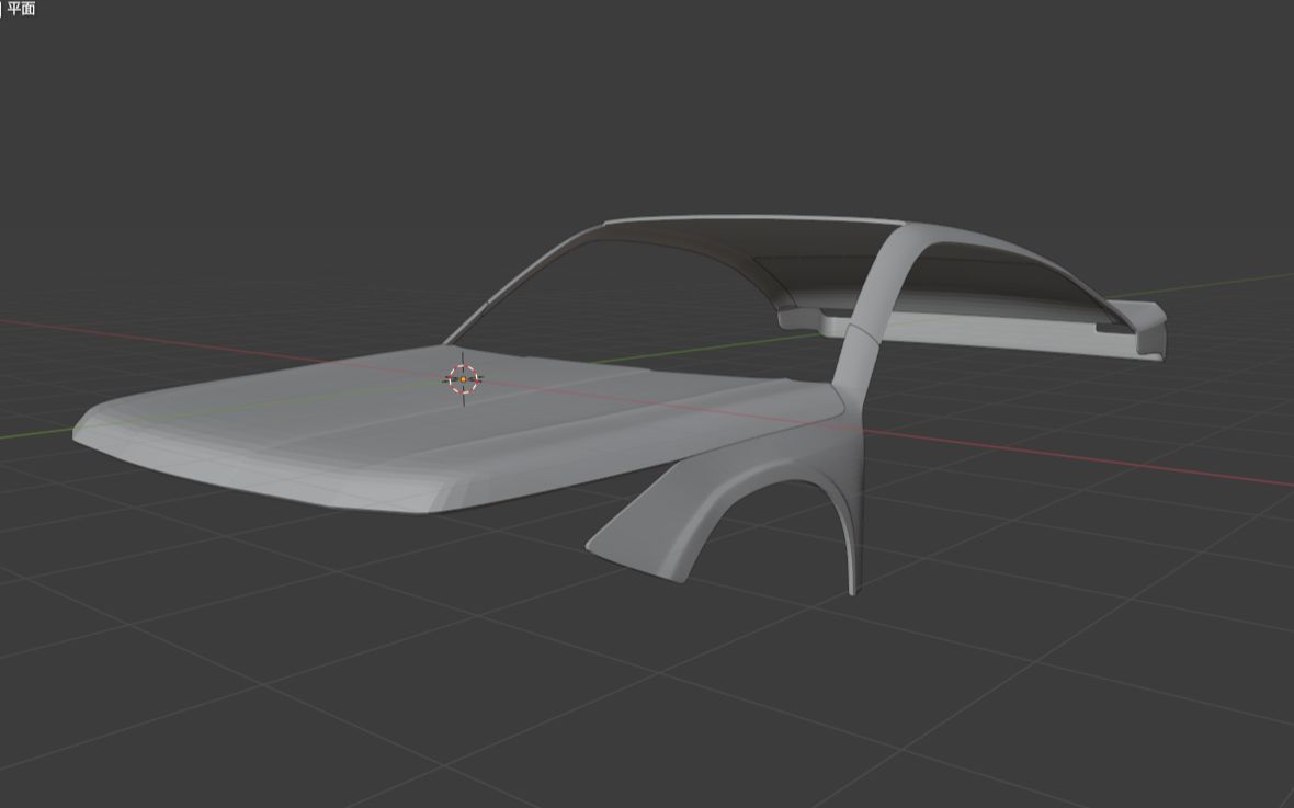 Blender车模尾翼车灯预留孔位建模