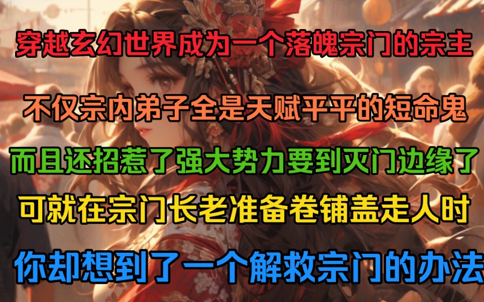 穿越玄幻世界成为一个落魄宗门的宗主,不仅宗内弟子全是天赋平平的...