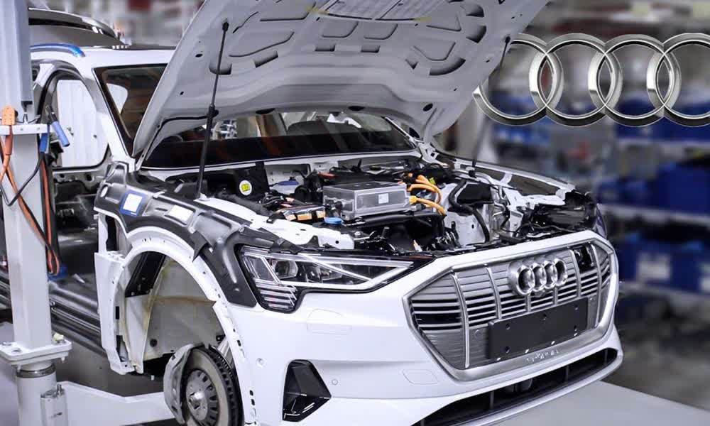 实拍奥迪汽车生产线,看看工厂制作全过程,全程机械.