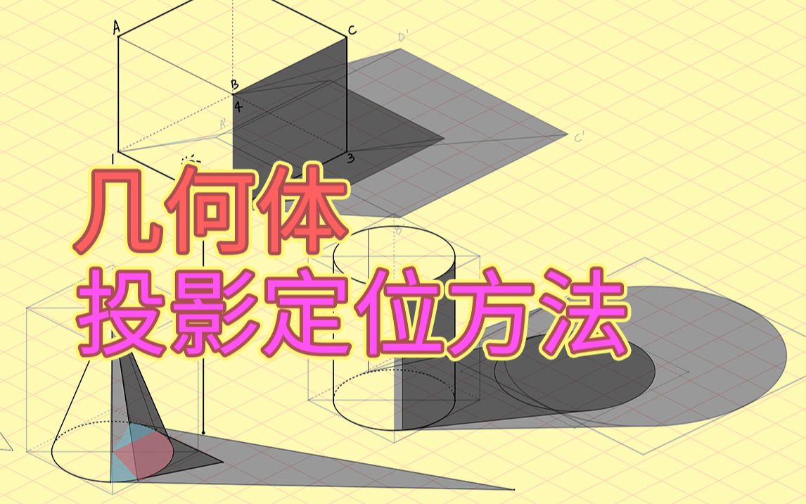 几何体的投影怎么画?