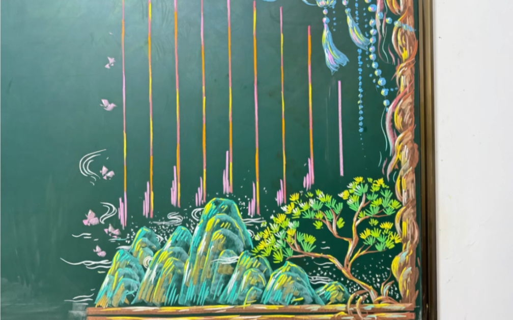 粉笔画(古风黑板报边框)