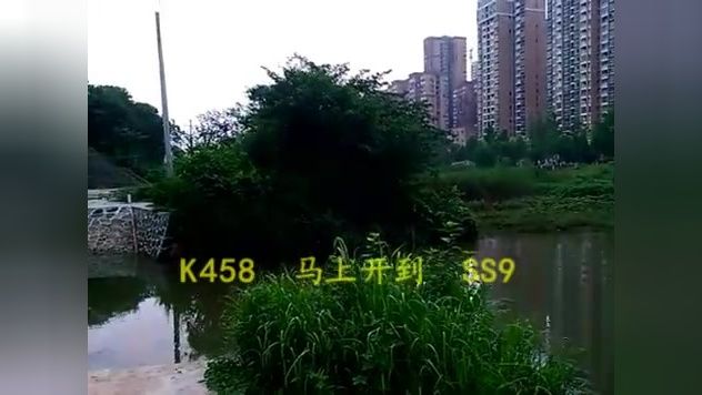 现场实拍:郑州开往海口K458次列车通过湖北赤壁车务段