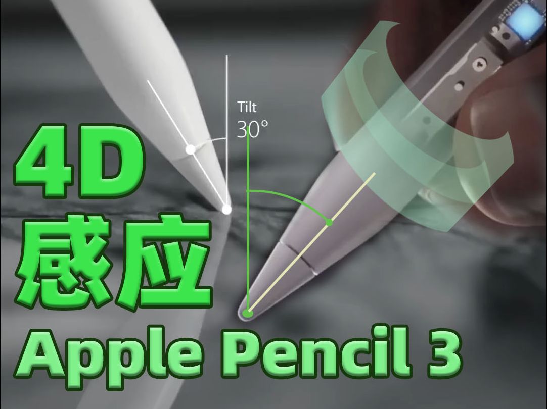 苹果第三代ApplePencil的4D感应功能