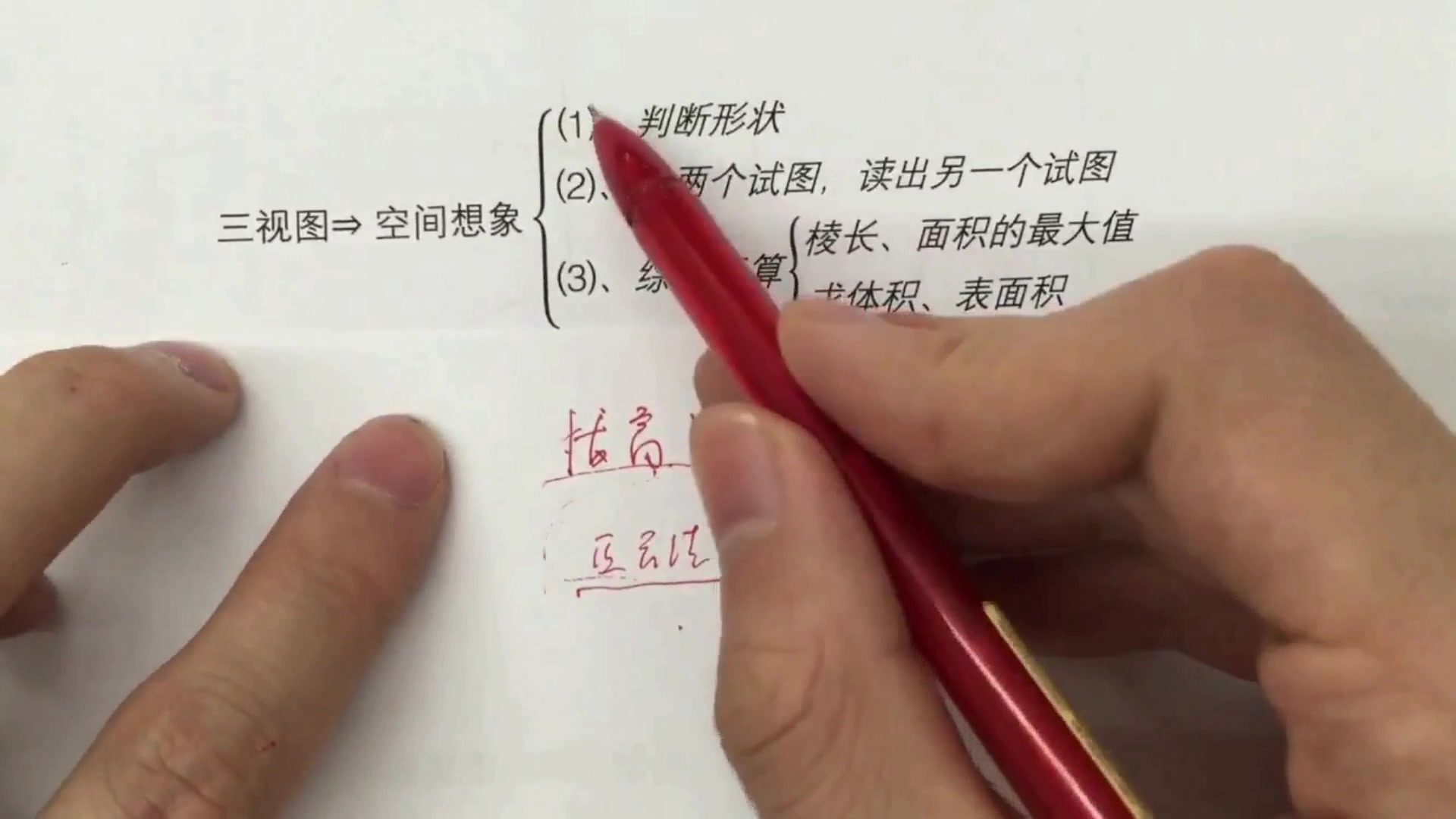 高一数学一对一补习培训班,必修二立体几何三视图求椎体表面积结论...
