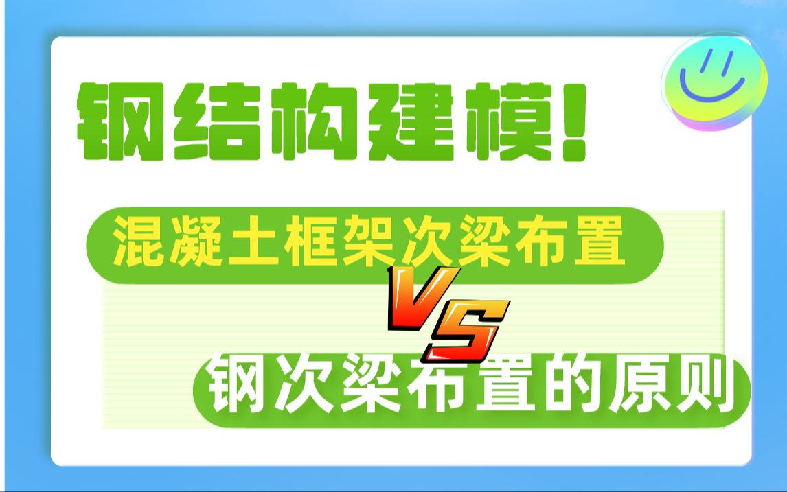 钢结构建模!钢次梁布置的原则及与混凝土框架次梁布置的对比