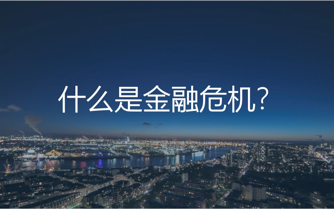 什么是金融危机?