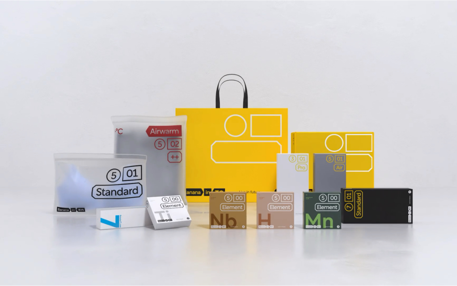 ...in蕉内品牌升级,知名平面工作室ABCD(A Black Cover Design)操刀设计