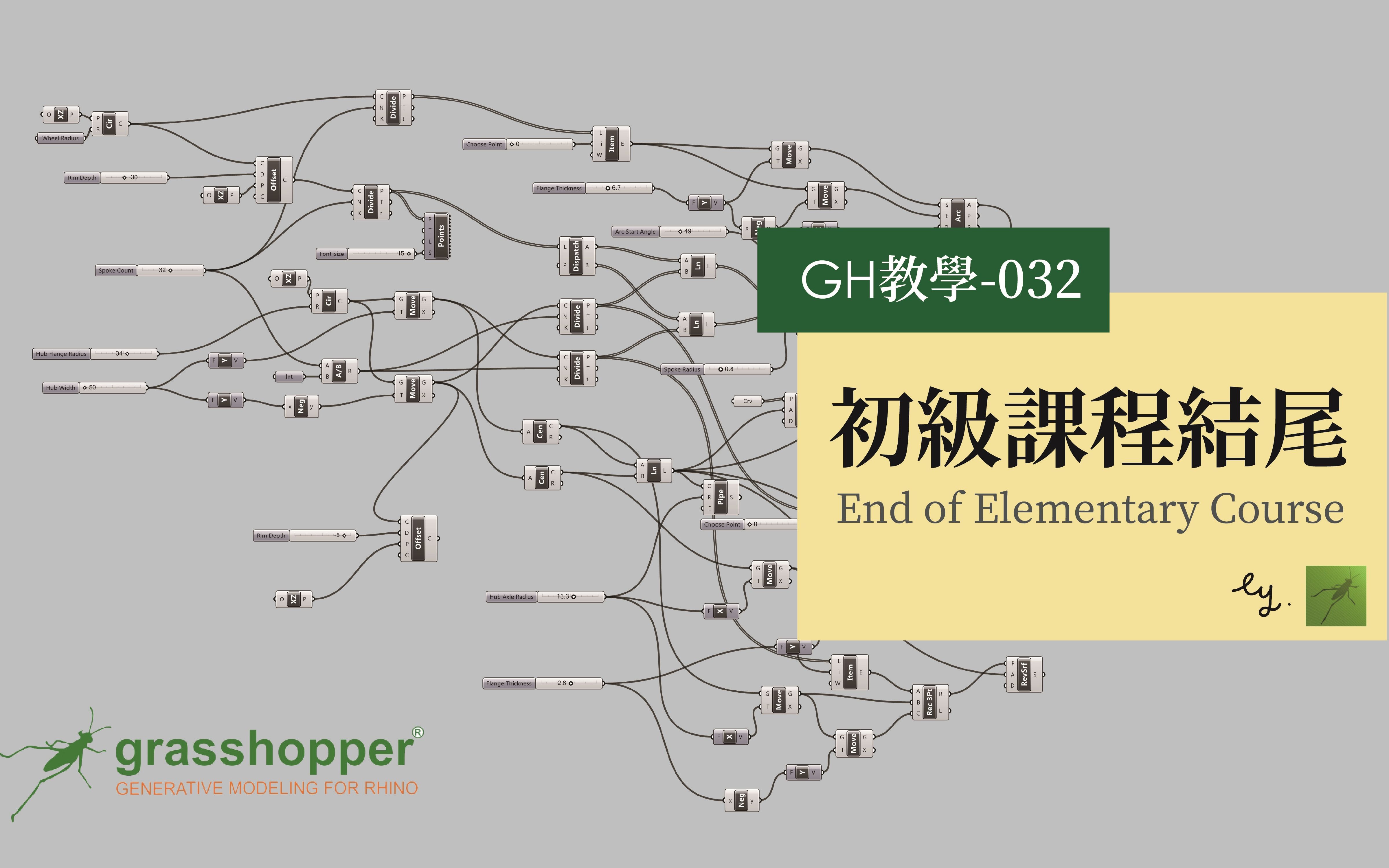 Grasshopper教程032-初级课程结尾 End of Elementary Course