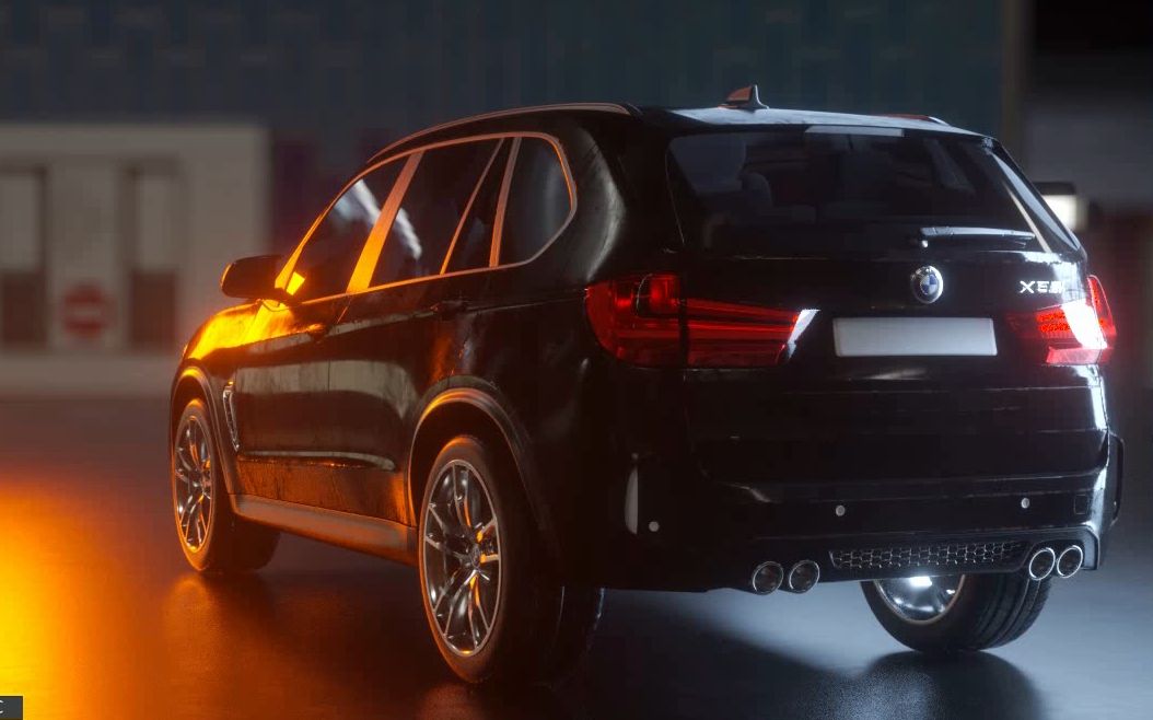 C4D教程-宝马X5汽车场景渲染