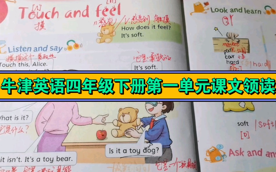 沪教版牛津英语四年级下册课文第一单元沉浸式课文领读,知识点汇总