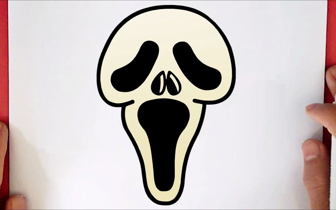 【简笔画】教你一步一步画尖叫鬼脸~超级简单的绘画,一看就会!