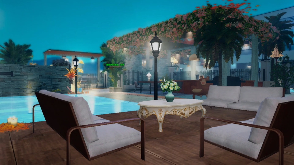 双人超大地基现代风别墅分享_明日之后