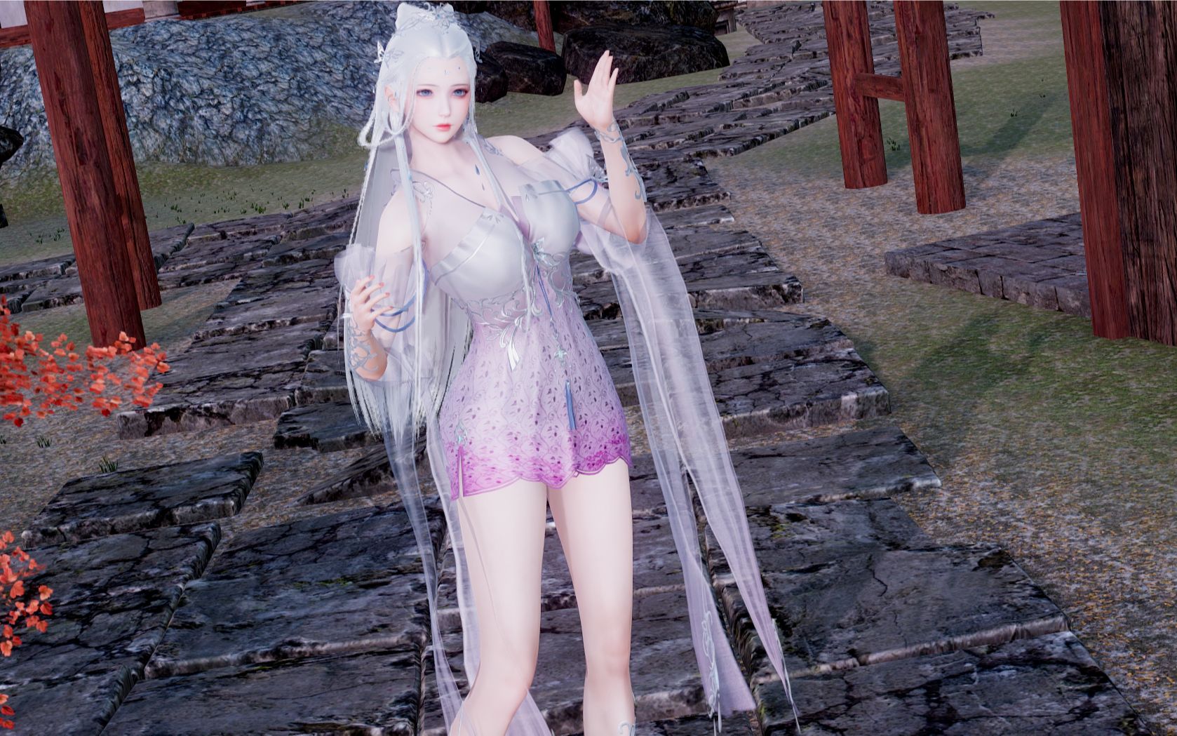 [AI少女/HS2]古风舞蹈寄明月MMD之虚空折扇!(不要在意虚假的扇子...