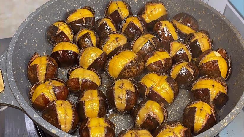 板栗好吃壳难剥,教你快速剥壳窍门,不用烤箱和电饼铛,自动脱壳