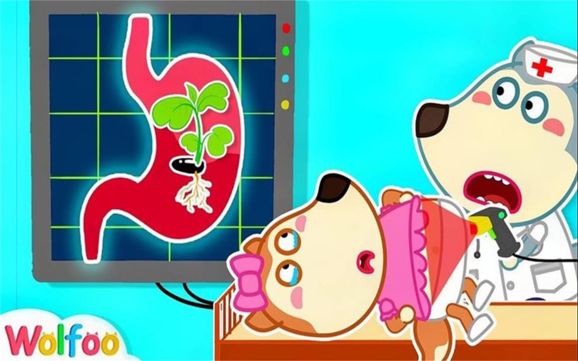 沃尔夫动画:露西吃西瓜,意外吞下西瓜籽,肚子里会长出西瓜吗