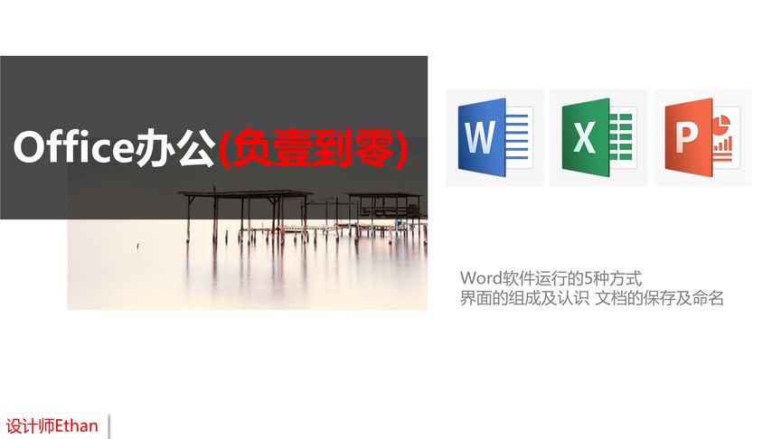 14-Word软件运行的5种方式 界面的组成及认识 文档的保存及命名