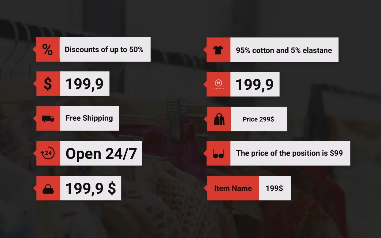 AE模板-价格促销标题 降价促销文字标题