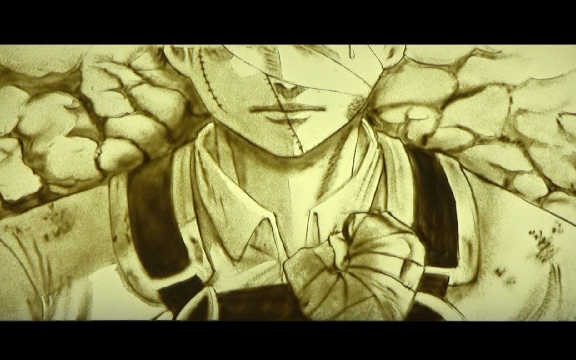 【进击的巨人】用全网仅有的方式最后燃一次!沙画动画还原兵长VS兽...