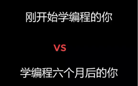 刚学编程和学编程六个月的区别