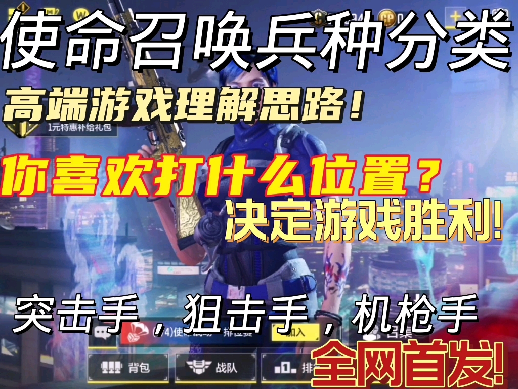 ...使命召唤兵种分类,你喜欢什么枪械决定兵种,你的兵种决定游戏打法!...