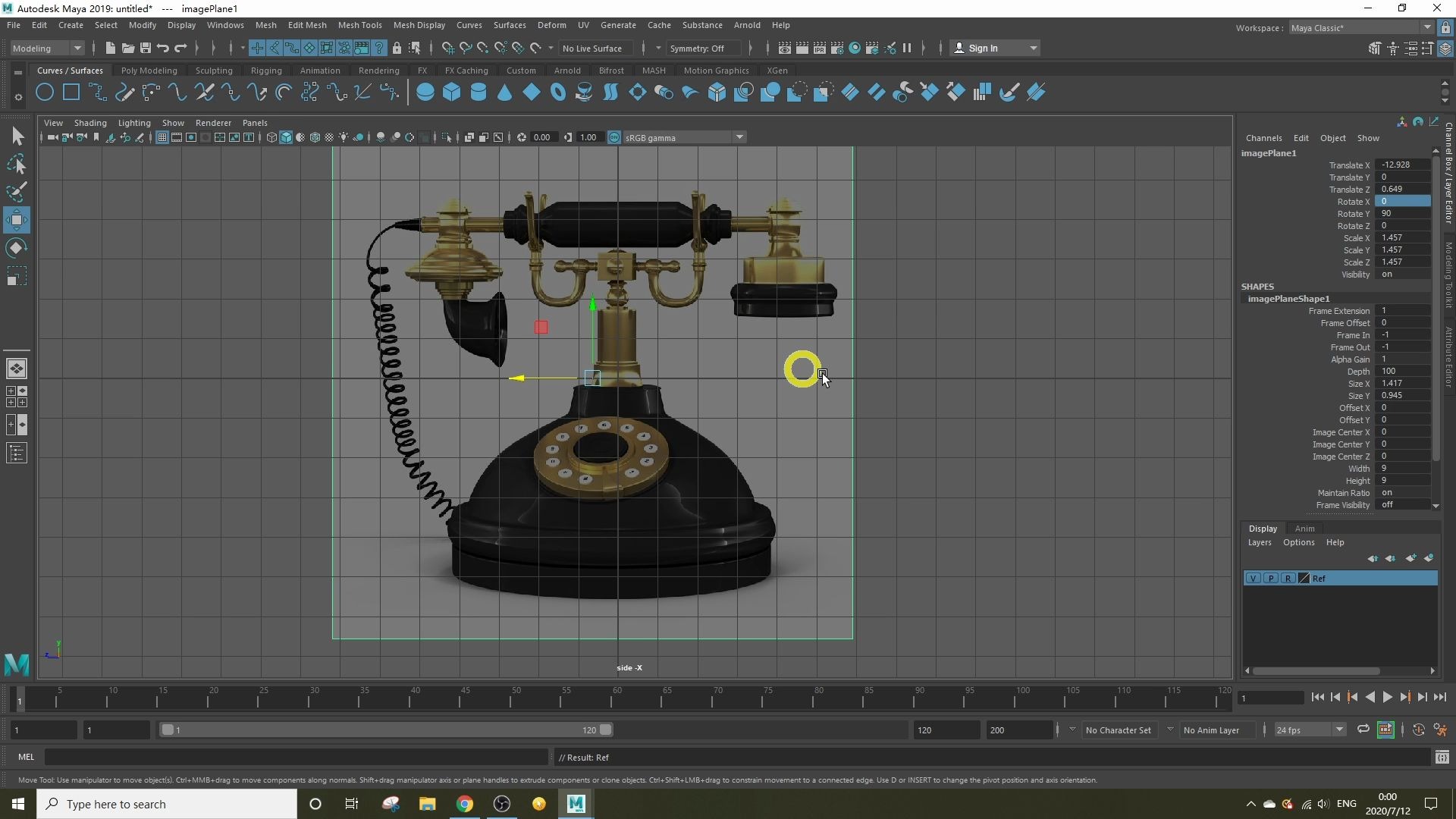 Maya从入门到精通--27 曲线曲面建模 -- 老式电话机1