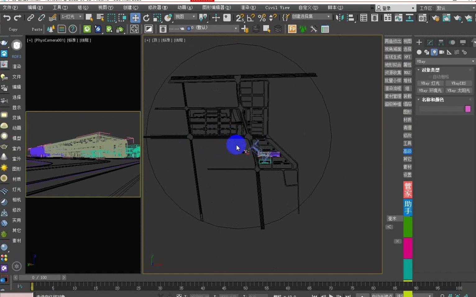 3dmax公建厂房·实模渲染:室外HDR贴图使用技巧及相机使用技巧。