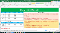Excel数据分析同比和环比