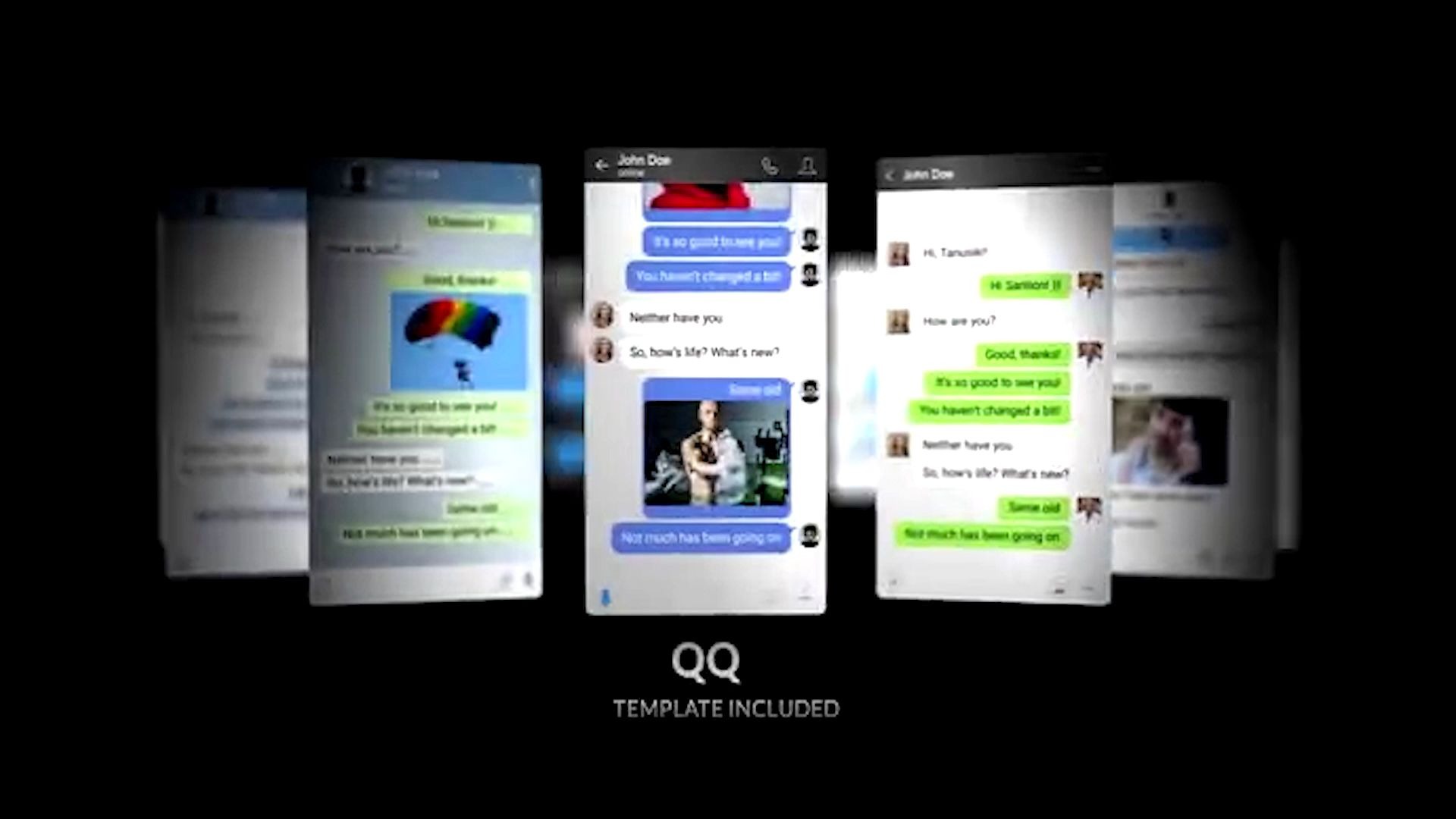 ...Premiere预设」QQ微信手机短信社交APP聊天气泡弹窗对话框mg...