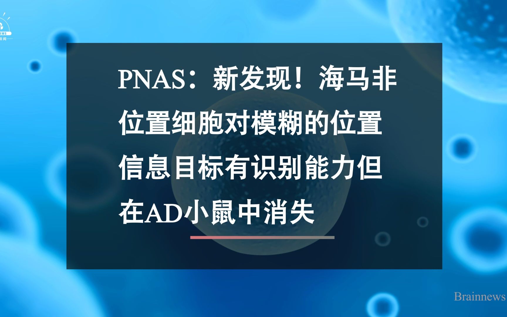 ...海马非位置细胞对模糊的位置信息目标有识别能力,但在AD小鼠中消失