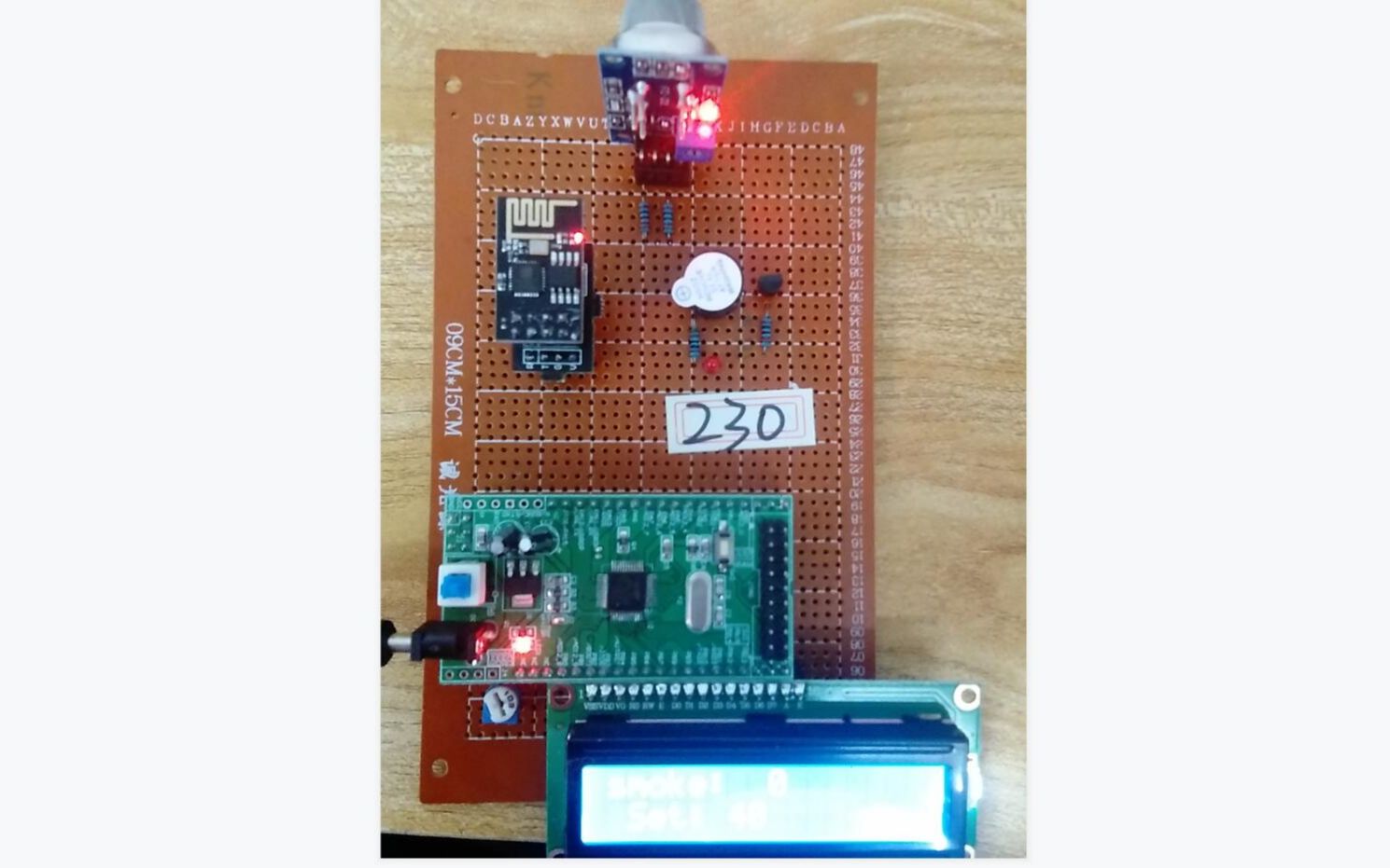 基于STM32单片机的烟雾浓度检测报警系统设计-MQ135-WiFi手机APP...