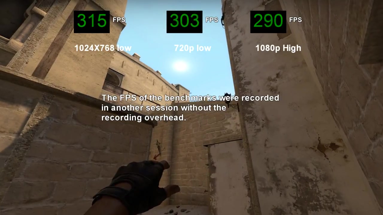 CSGO FPS 测试--GTX 960 + Intel I5 4690K