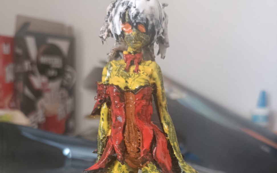 当你尝试给3d打印的模型上色.