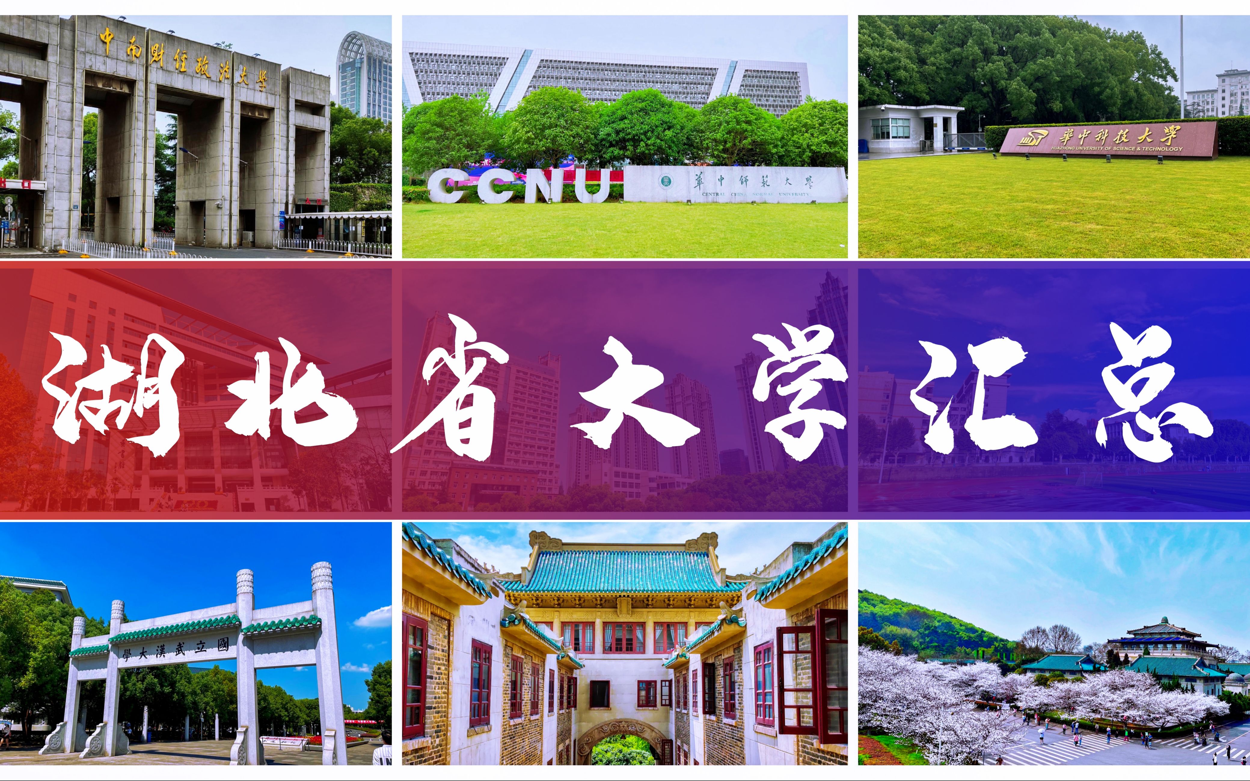 湖北省大学排行榜 高考加油 华中科技 武汉大学 中南财经政法 师范 ...