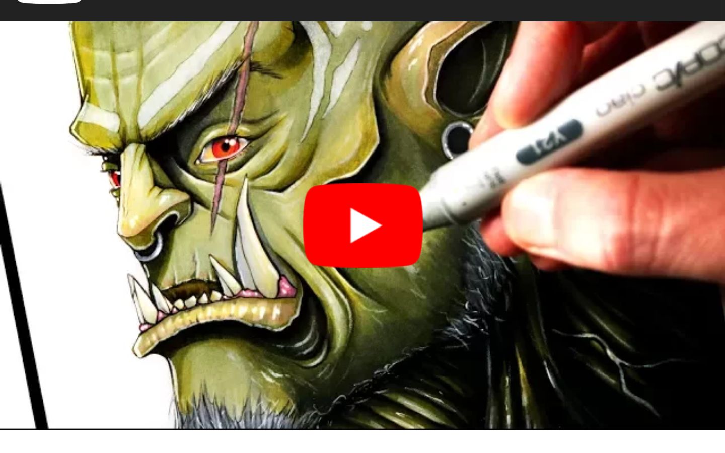 【马克笔】半兽人 Let's Draw an ORC - FANTASY ART FRIDAY