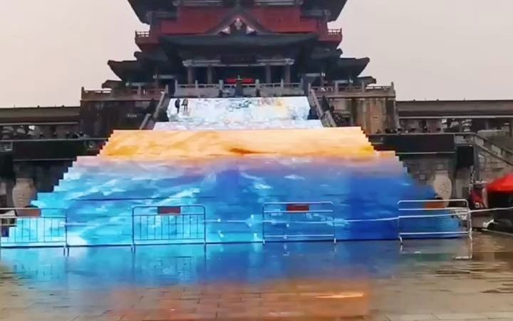 联诚发创意LED显示屏台阶屏江西滕王阁案例