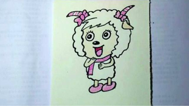 简笔画:喜羊羊与灰太狼——美羊羊