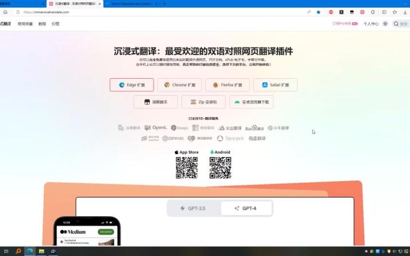 沉浸式翻译:推荐一个翻译插件,翻译网页、PDF、HTML、txt、字母等