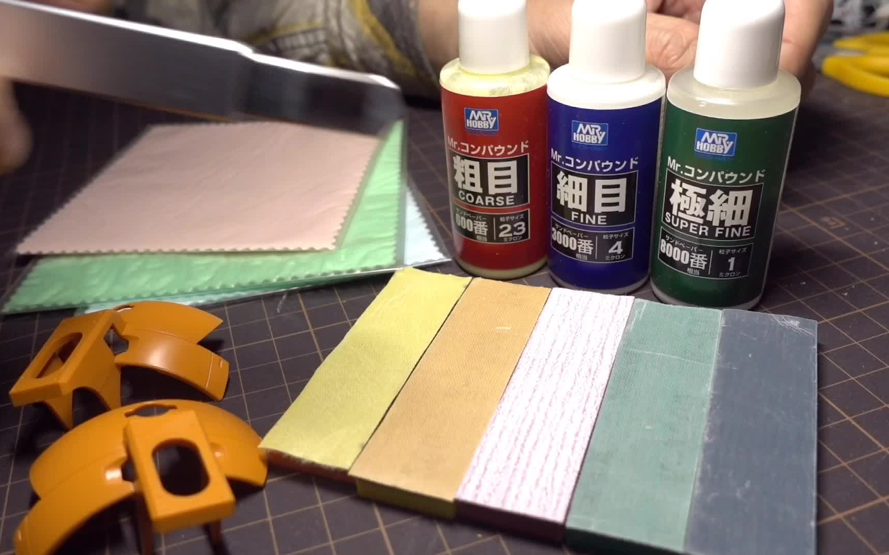 ...抛光篇 机动战士高达 高达模型制作教程技法教学 郡士打磨水 抛光布