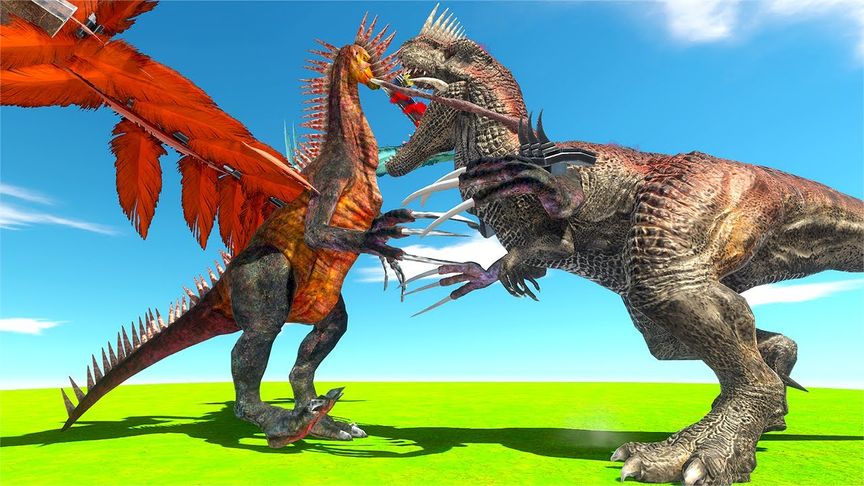 《动物起义战斗模拟器》霸王龙无敌的存在:面对一切物种都是秒杀