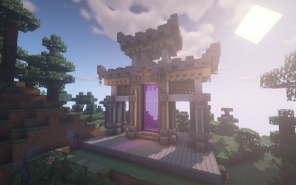 【摔跤鱼】《我的世界建筑》 简易地狱门