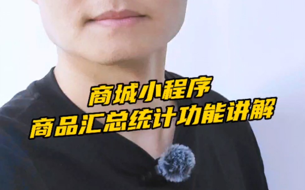 商城小程序商品汇总统计功能讲解#商城小程序#功能讲解