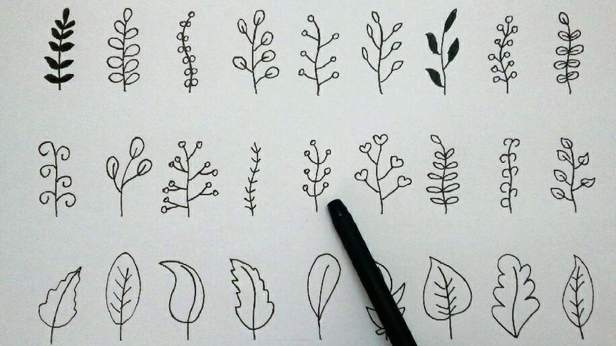 27条线画出不同简笔画,手帐手抄报都用得上,学生们最喜欢