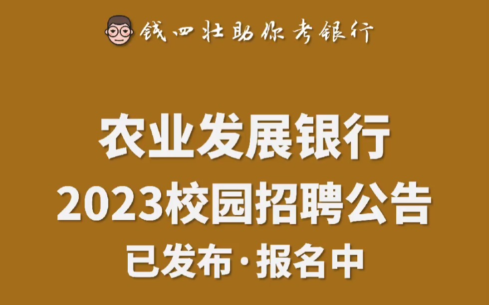 农业发展银行2023年度校园招聘公告发布