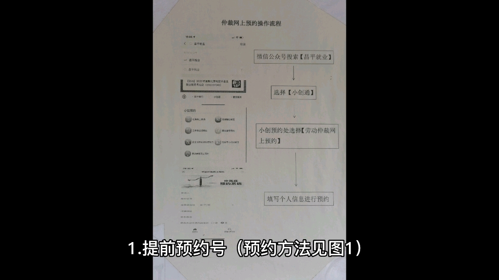 申请劳动仲裁一定提前网上约号(昌平区)具体流程和模板,详见视频。
