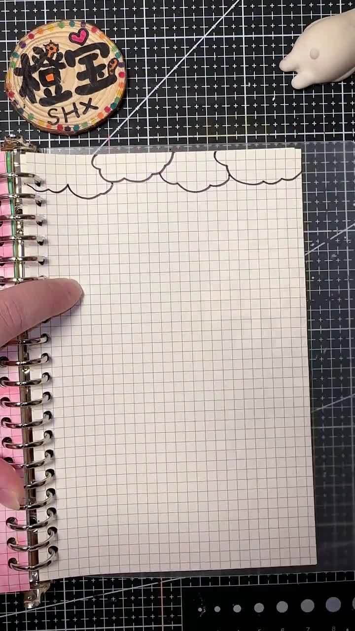 下周开始要零下了,会不会有雪手帐网格画画简单可爱